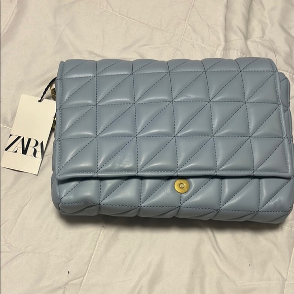 Zara | Bags | Brand New Zara Blue Quilted Womens Bag | Poshmark